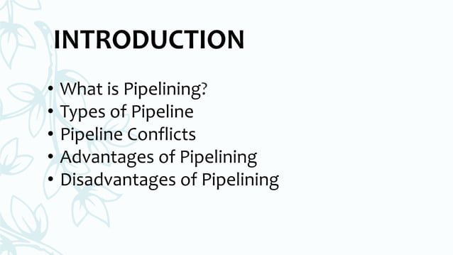 Pipelining powerpoint presentation | PPTX