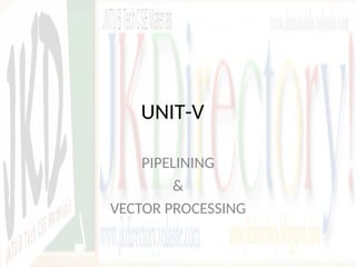 vector processing, pipelining - computer organization.pptx