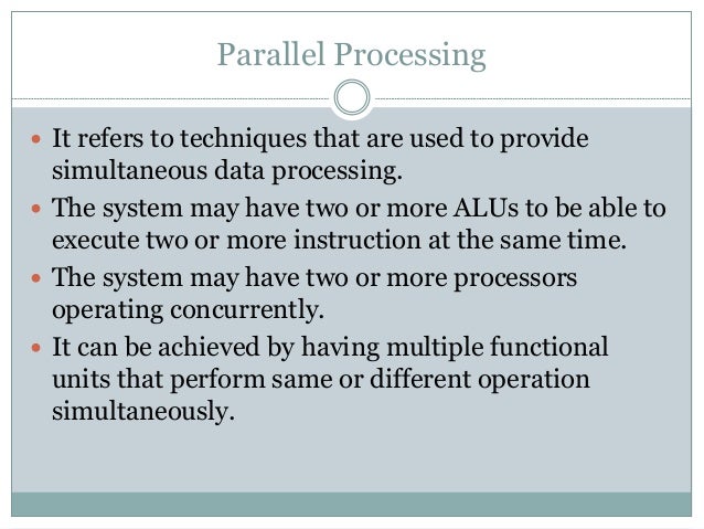 Pipelining and vector processing