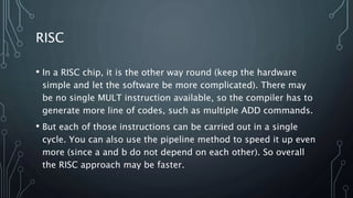 Pipelining, processors, risc and cisc | PPTX