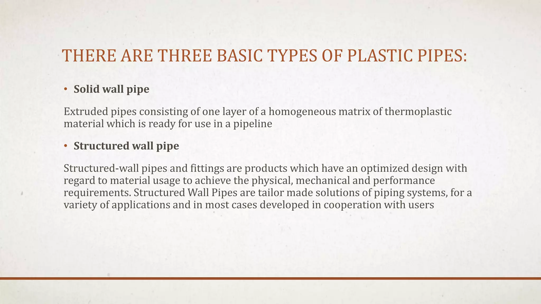 Pipe manufacturing and types | PPTX