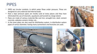 pipe material,type,uses,benefit and suitability | PPTX
