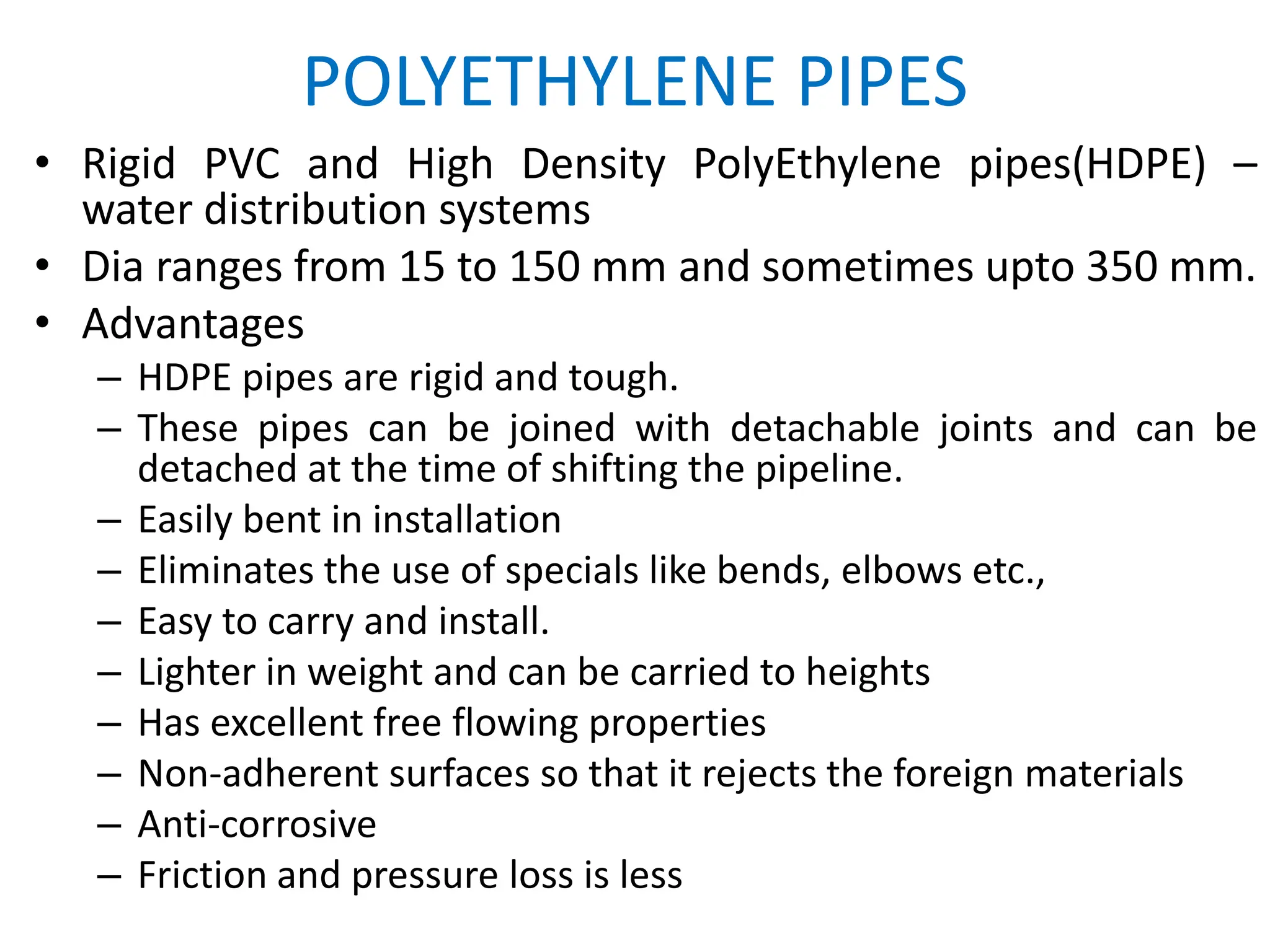 Pipe Materials and The Types of Joints.ppt