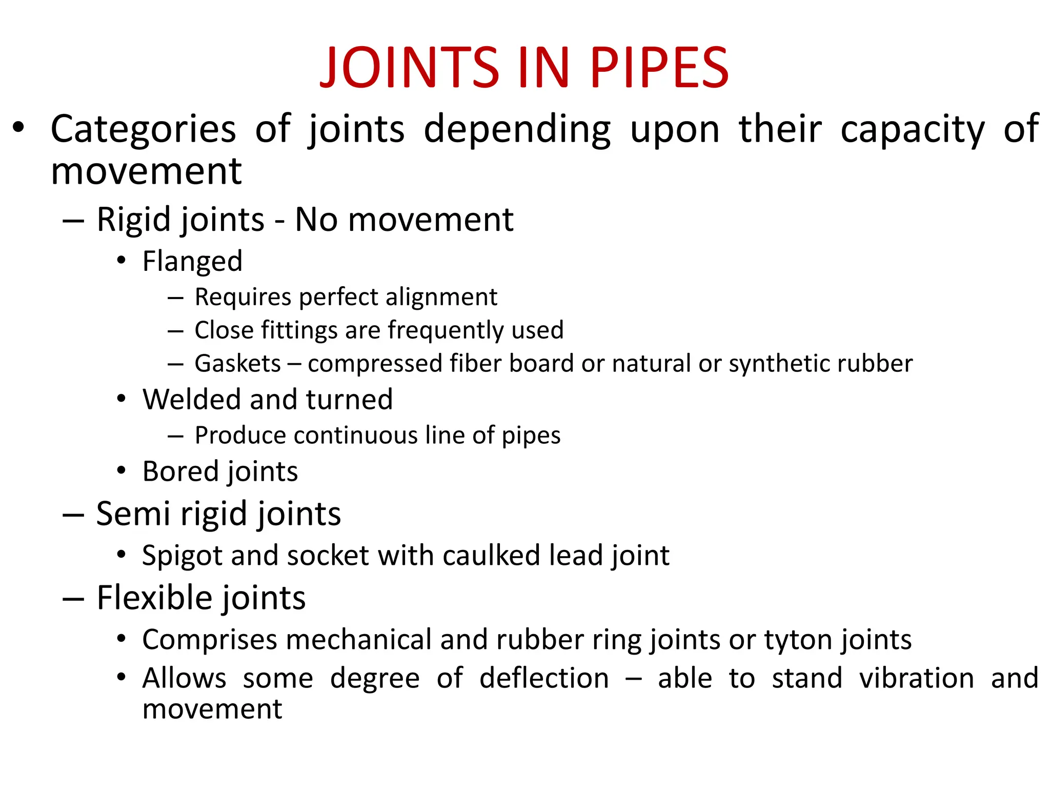Pipe Materials and The Types of Joints.ppt