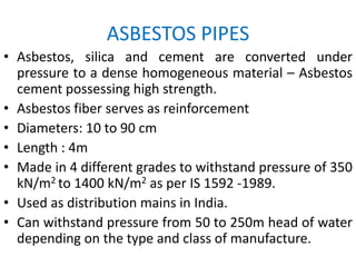 Pipe Materials and The Types of Joints.ppt