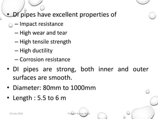 Pipe materials and types of joints [autosaved] | PDF