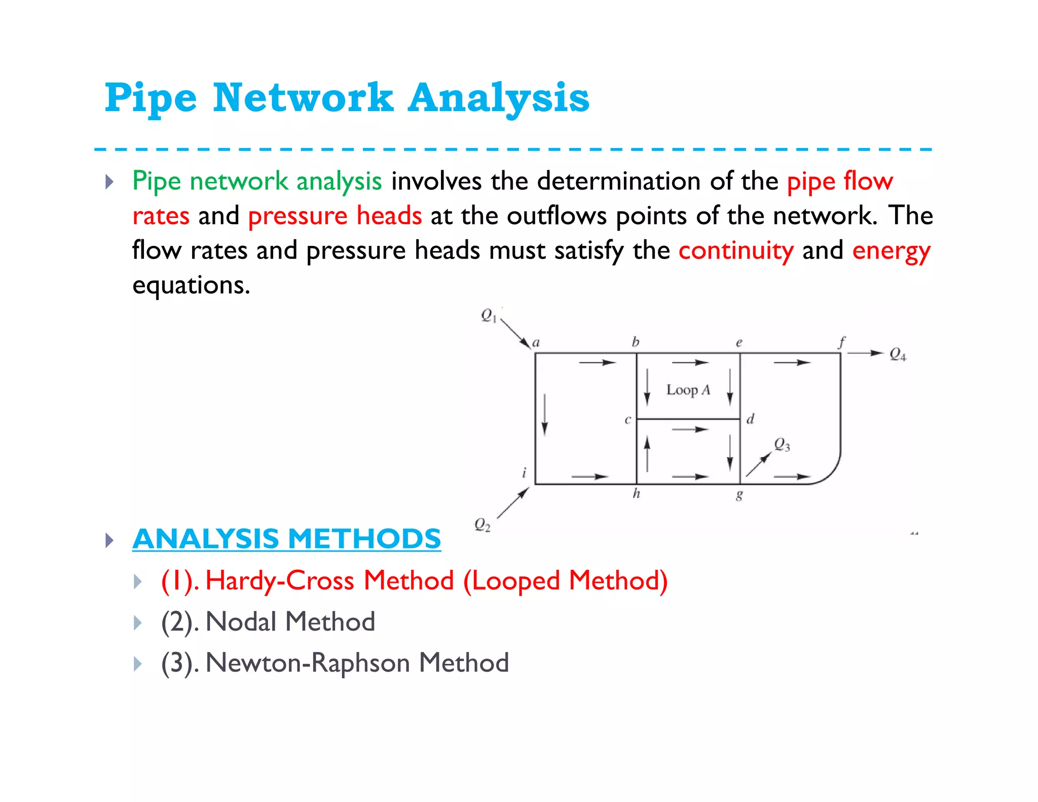 Pipe network analysis with examples | PDF