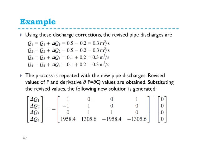Pipe network analysis with examples | PDF