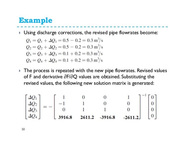 Pipe network analysis with examples