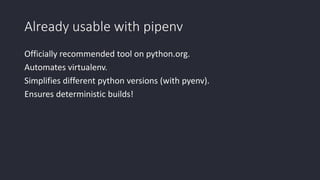 Pipenv - Melbourne Python User Group (MPUG) | PPT