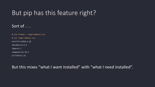 Pipenv - Melbourne Python User Group (MPUG) | PPT