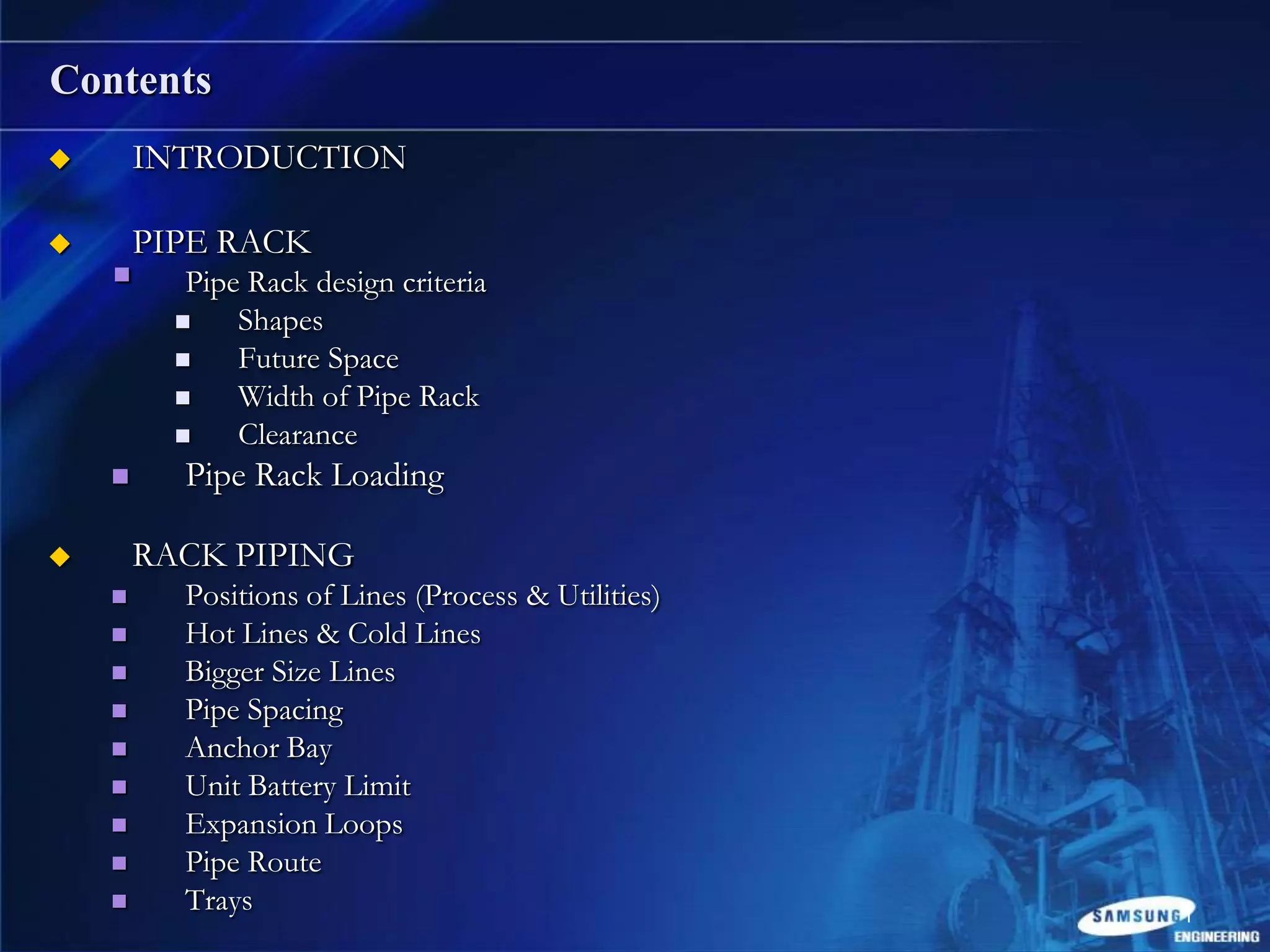 Pipe rack & rack piping | PPT