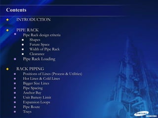 Pipe rack & rack piping | PPT