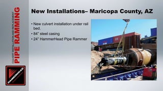 Trenchless Installation of Drainage Culverts with Pipe Ramming Method | PPT