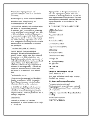 Piperaquine tetraphosphate 320 mg and dihydroartemisinin 40 mg film ...