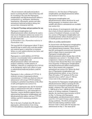 Piperaquine tetraphosphate 320 mg and dihydroartemisinin 40 mg film ...