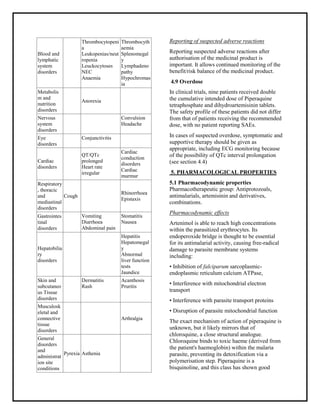Piperaquine tetraphosphate 320 mg and dihydroartemisinin 40 mg film ...