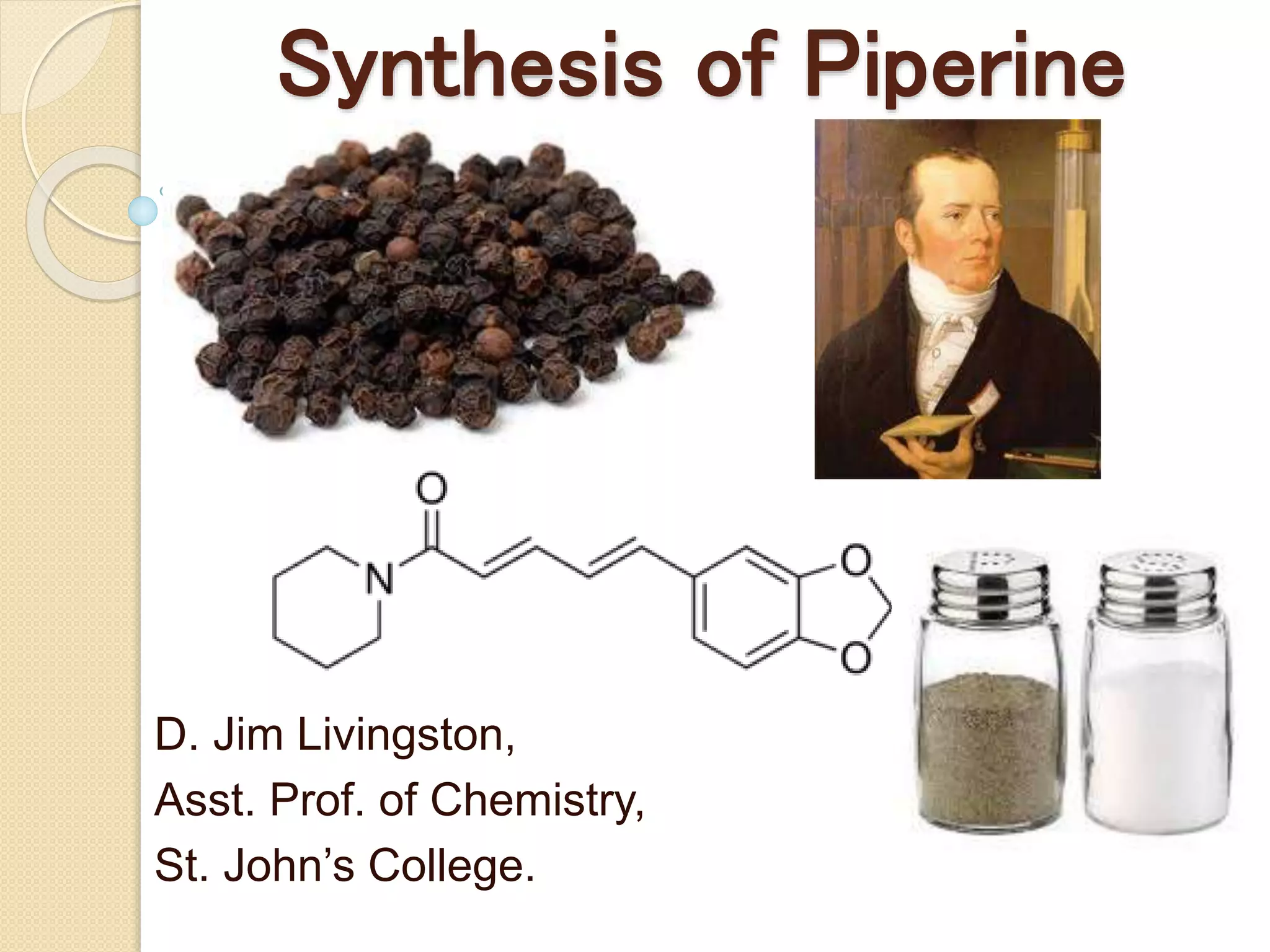 Piperine synthesis | PPTX