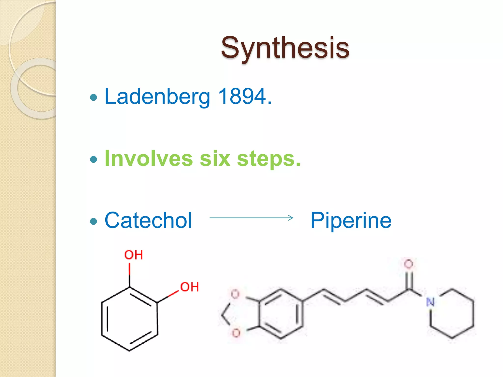 Piperine synthesis | PPTX