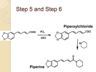 Piperine synthesis | PPTX