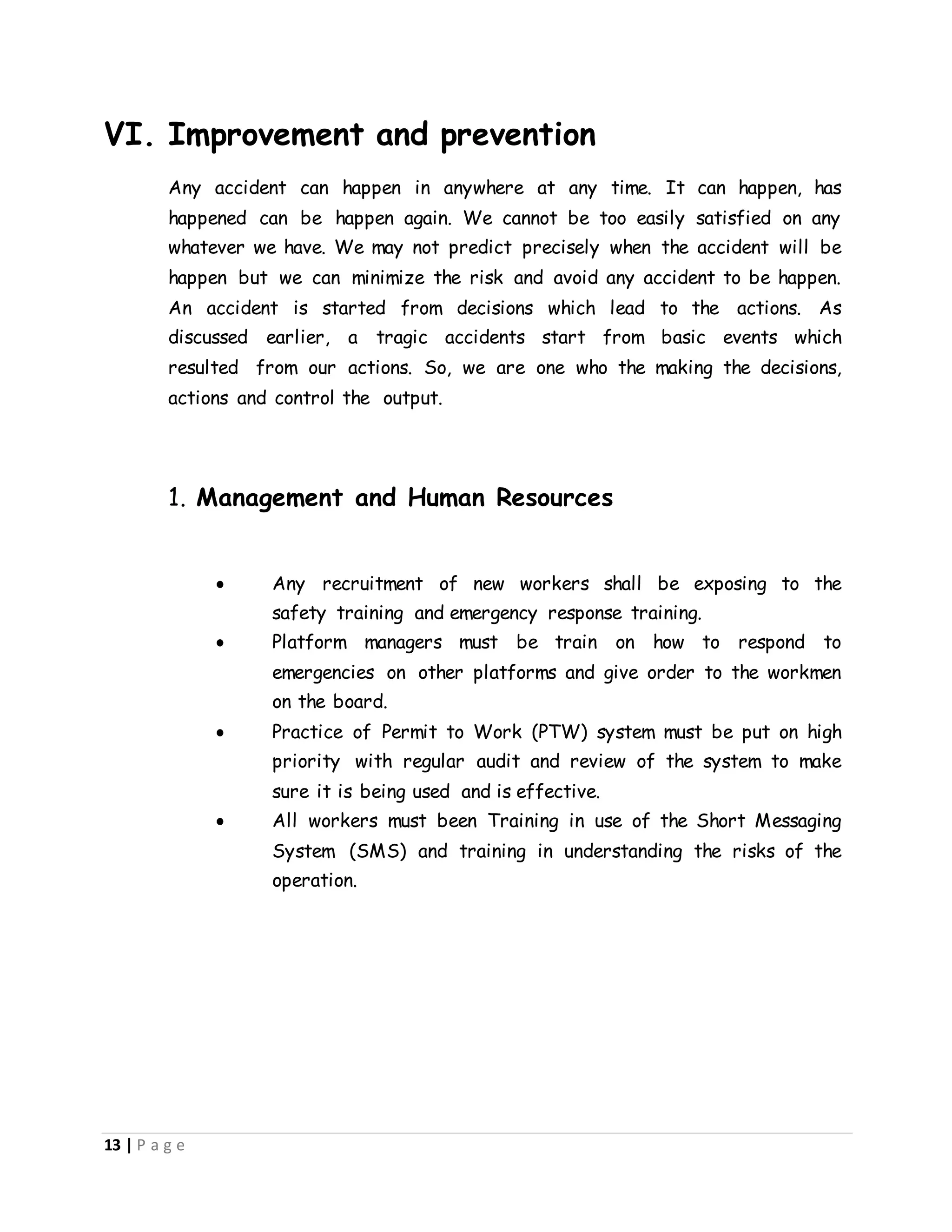 Piper Alpha Disaster Report | DOCX