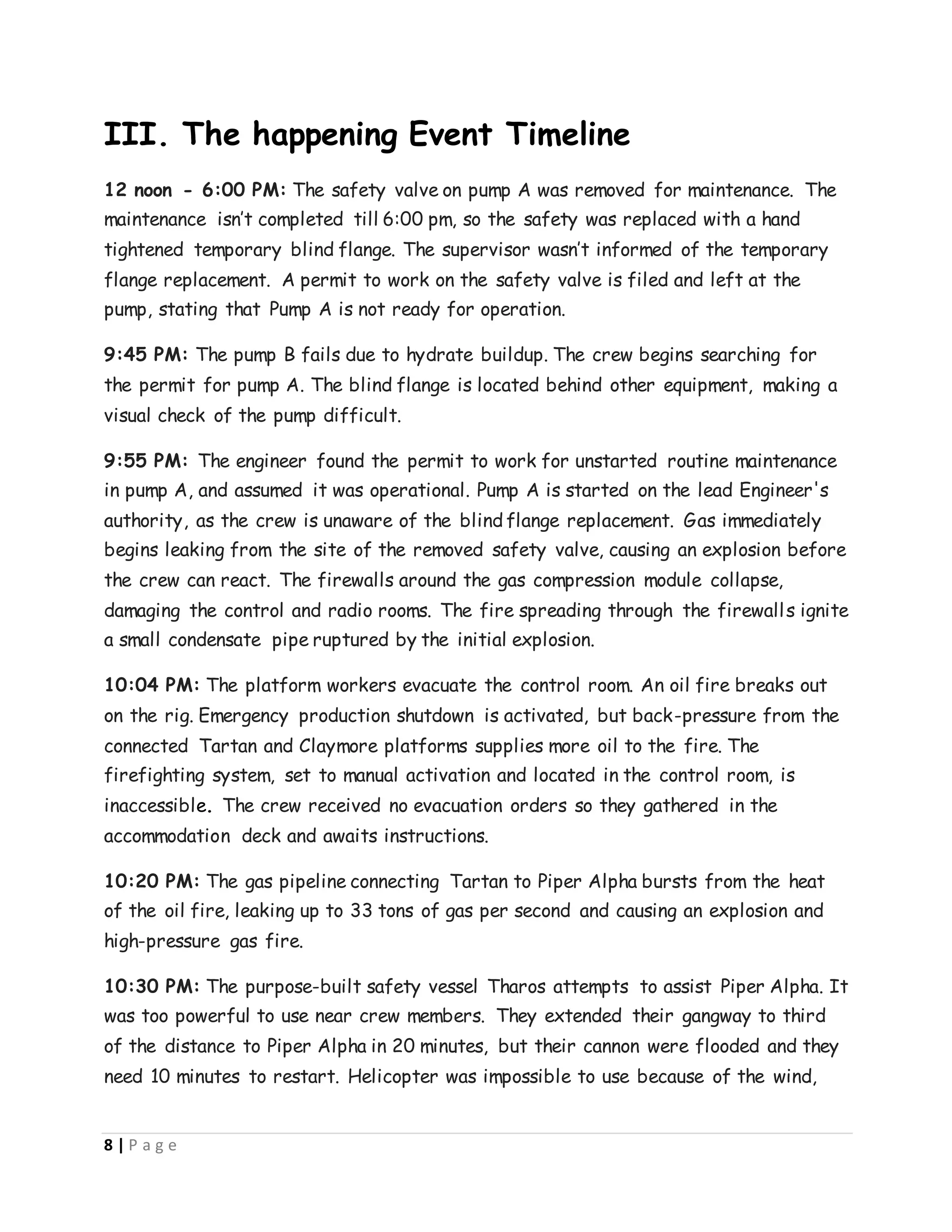 Piper Alpha Disaster Report | DOCX