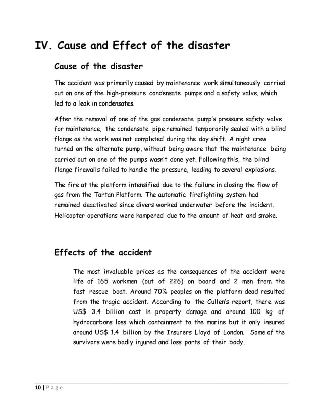 Piper Alpha Disaster Report | DOCX