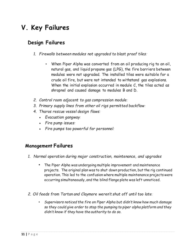 Piper Alpha Disaster Report | DOCX