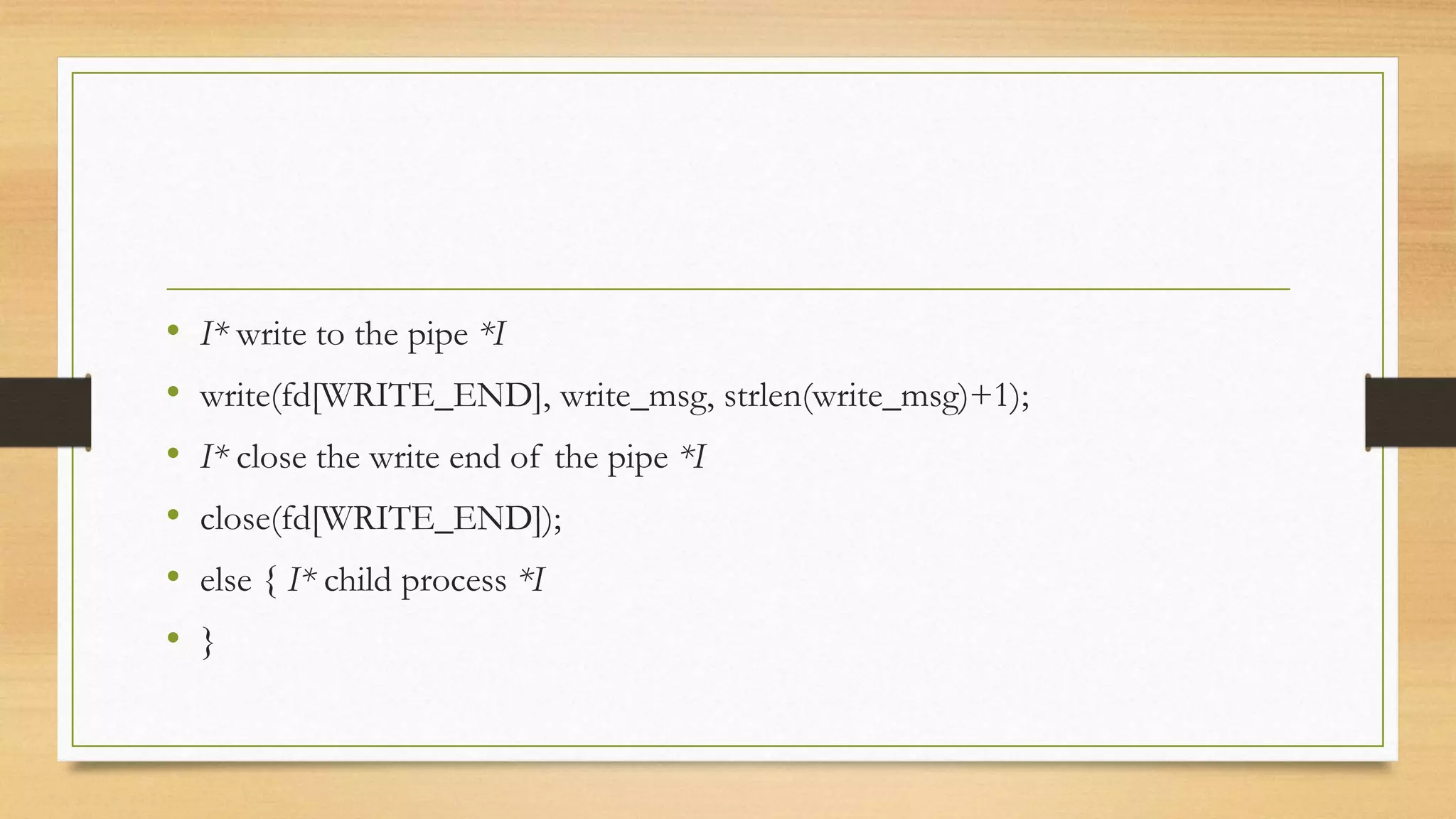 Pipes in Windows and Linux. | PPTX