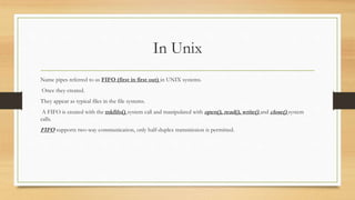 Pipes in Windows and Linux. | PPTX