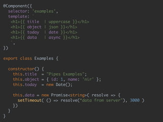 Angular Pipes Workshop | PDF