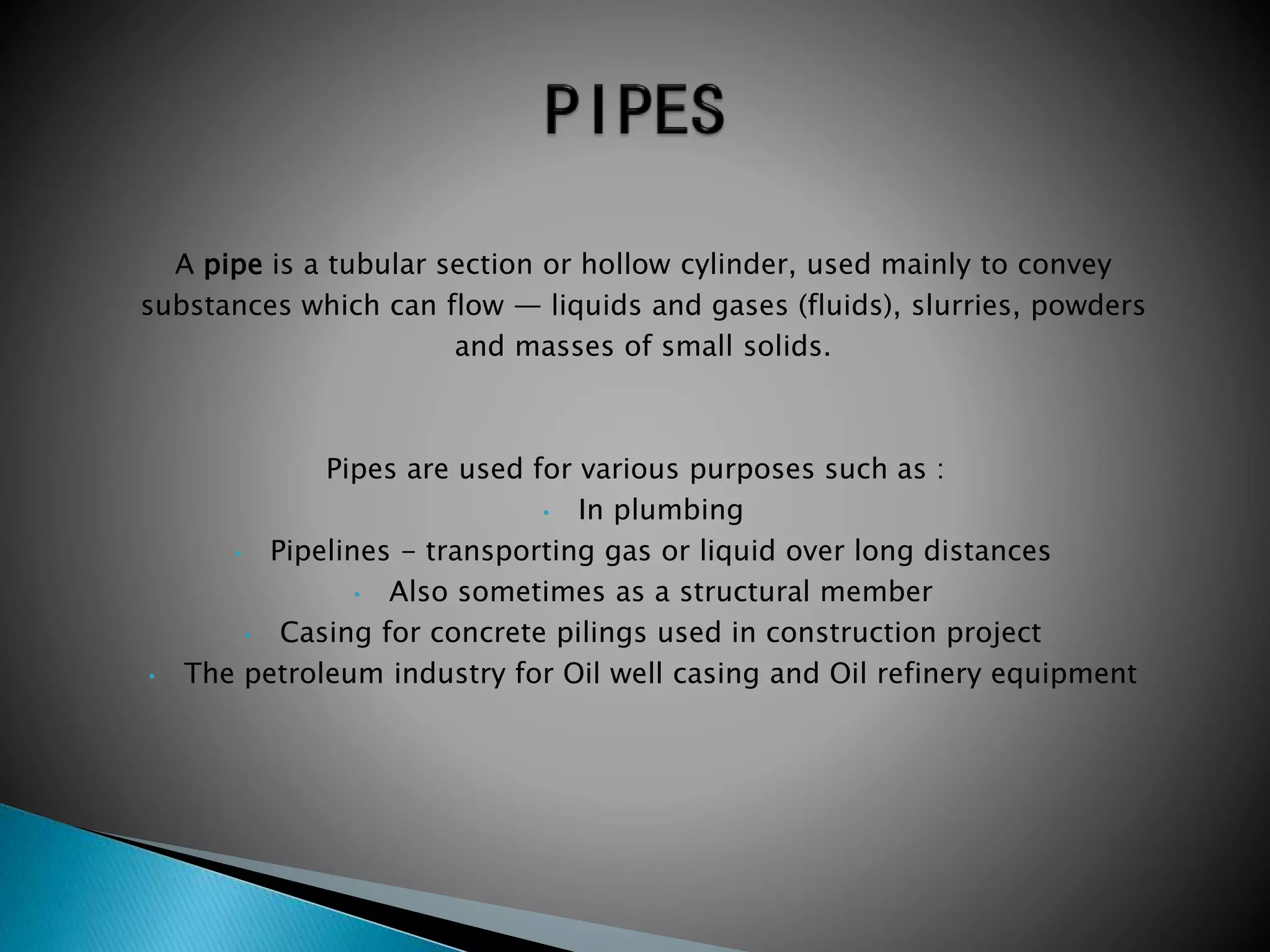 Pipes, fittings-fixtures and appliance | PPTX