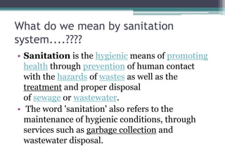 Pipes in sanitation | PPTX
