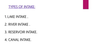 Intake and Pipes joining | PPT