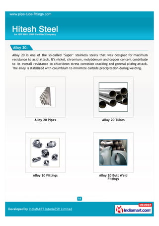 Hitesh Steels, Mumbai, Alloy Pipes | PDF