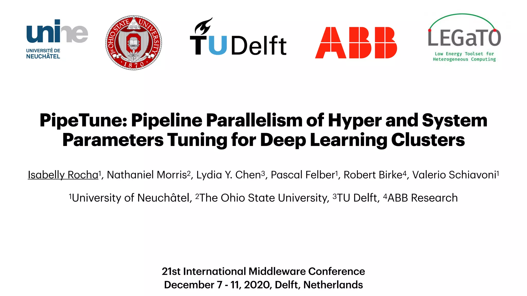 PipeTune: Pipeline Parallelism of Hyper and System Parameters Tuning for Deep Learning Clusters ...
