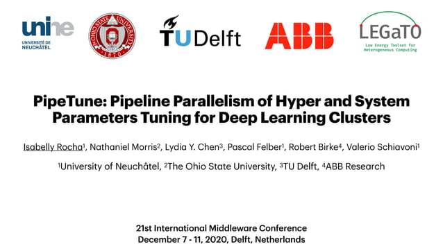 PipeTune: Pipeline Parallelism of Hyper and System Parameters Tuning for Deep Learning Clusters ...
