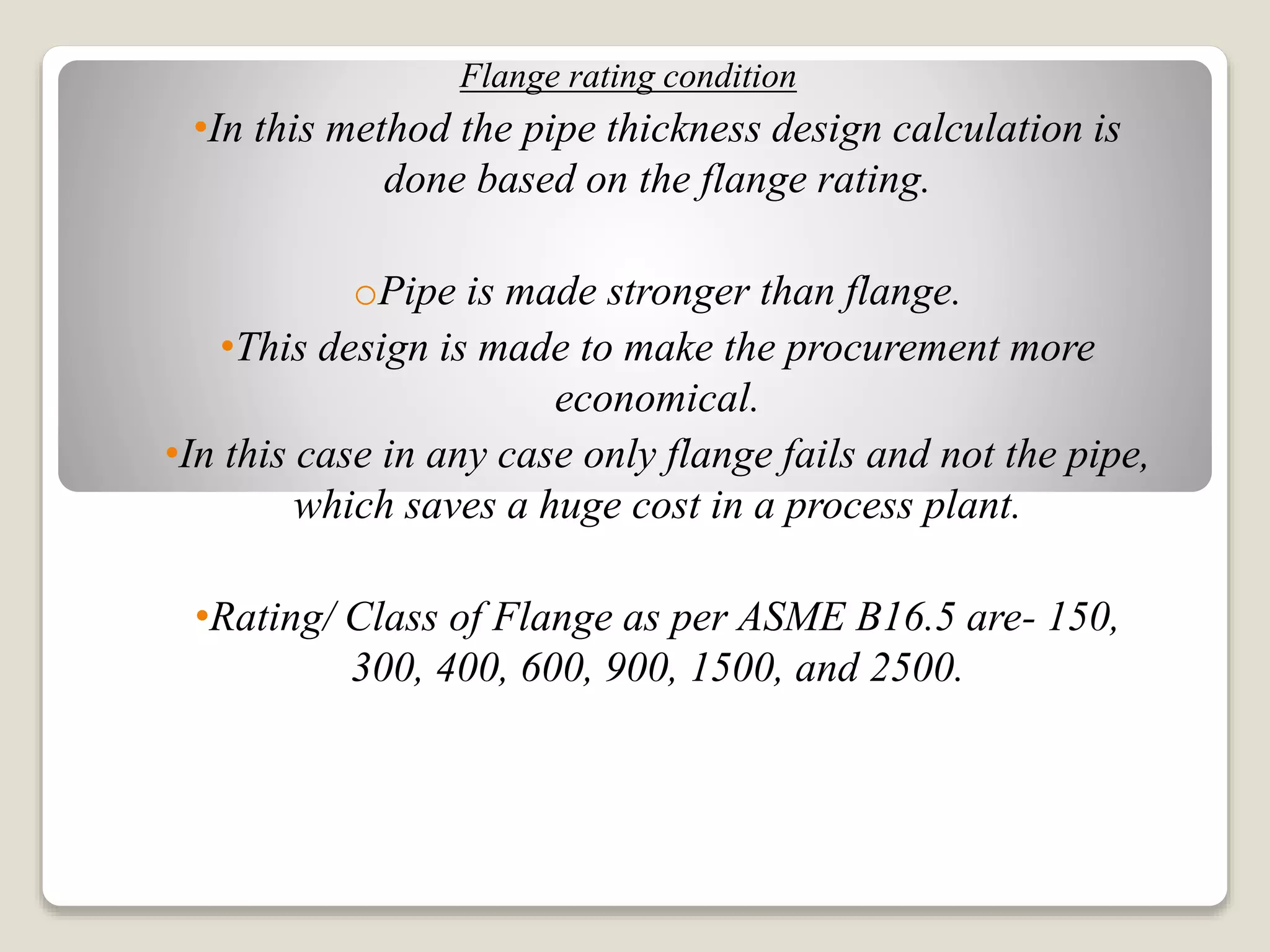 Pipe & its wall thickness calculation | PPTX