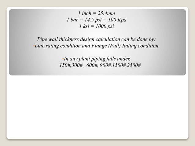 Pipe & its wall thickness calculation | PPTX