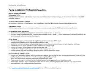 Piping-Installation-Verification-and-Validation-Protocol-GMP-Checksheet ...