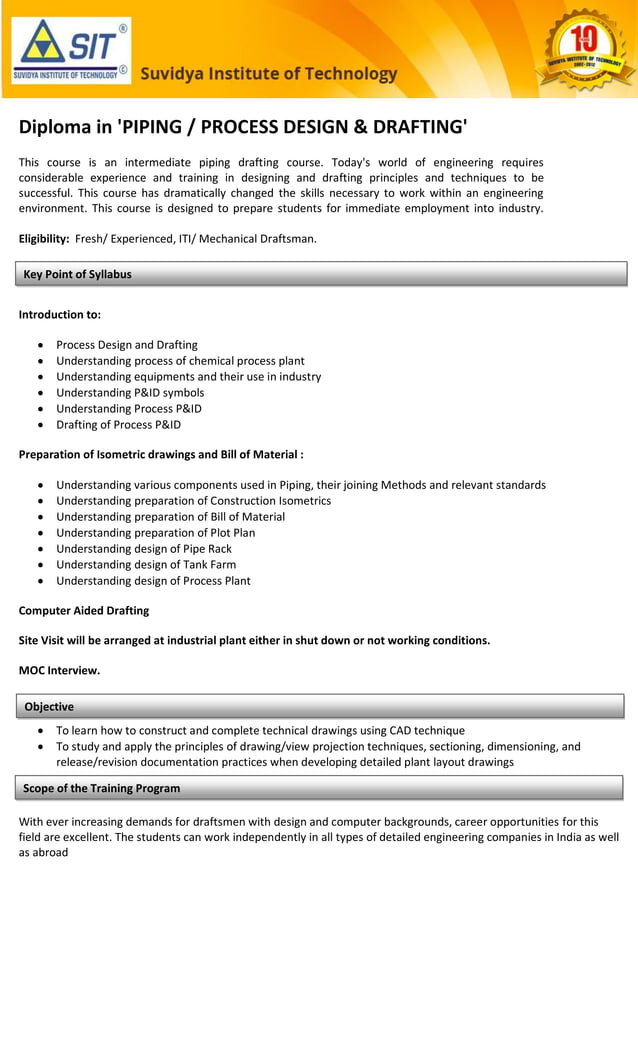 Piping process design & drafting | PDF