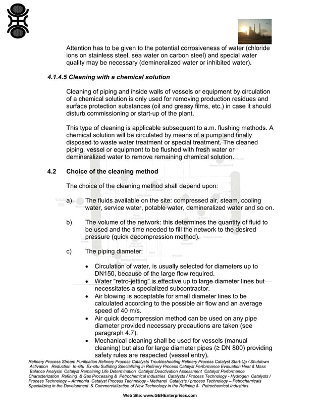 Piping and Vessels Flushing and Cleaning Procedure | PDF