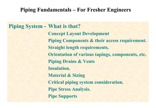 Piping basics knowledge | PPS