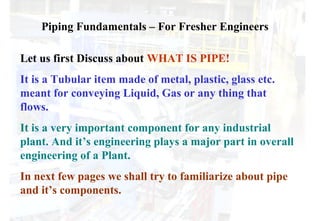 Piping basics knowledge | PPS