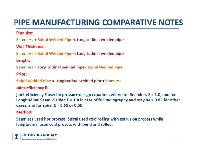 Piping components, materials, codes and standards part 1- pipe | PDF