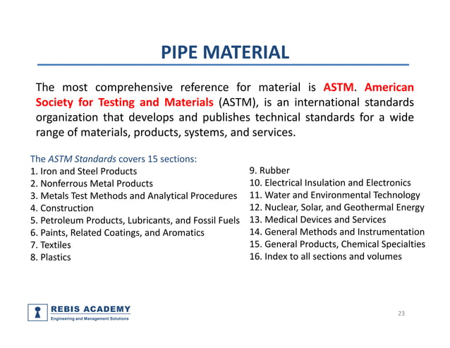 Piping components, materials, codes and standards part 1- pipe | PDF