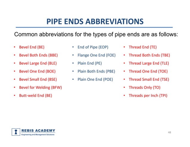 Piping components, materials, codes and standards part 1- pipe
