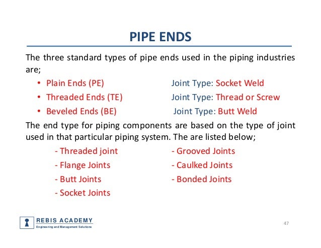 Piping components, materials, codes and standards part 1- pipe