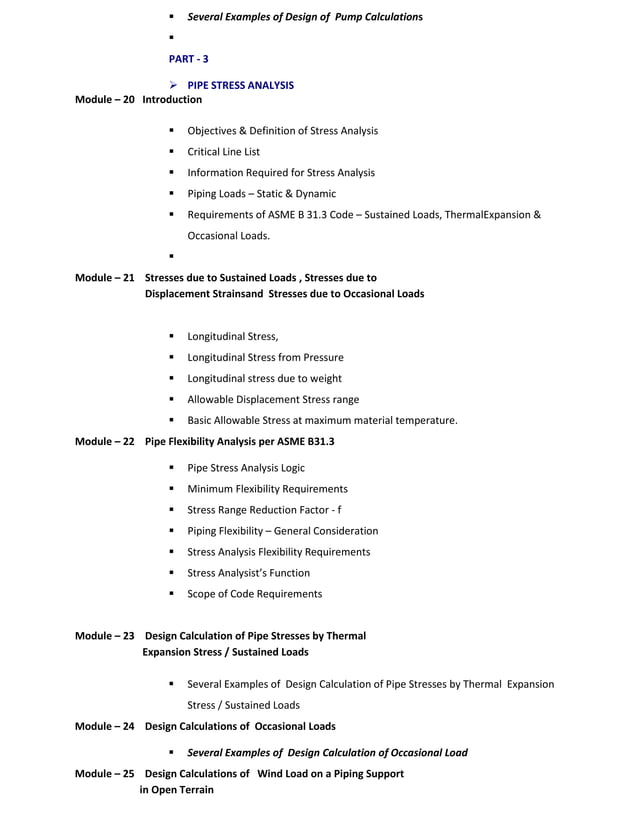 Piping Design Course | PDF