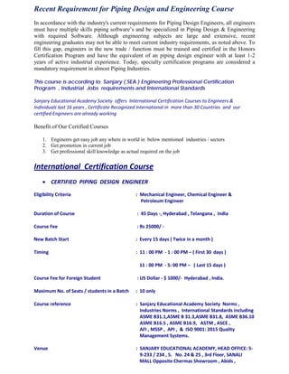 Piping Design Course | PDF